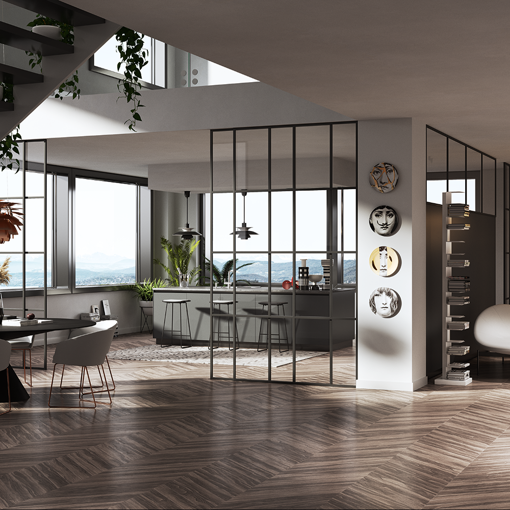 Modern home studio with an industrial look | New York City