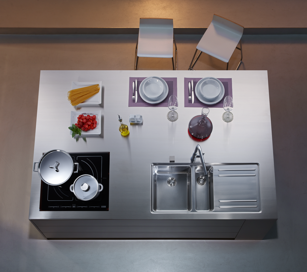 Franke tailor-made stainless steel worktops