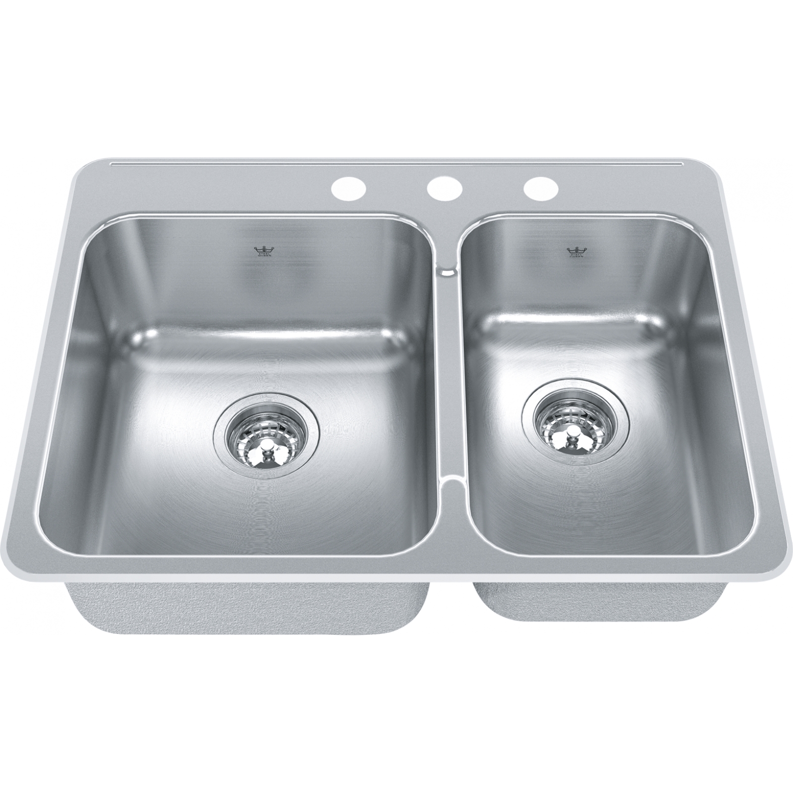 Kindred Steel Queen Drop In Sink QCLA2027R-8-3N Stainless steel Kitchen ...
