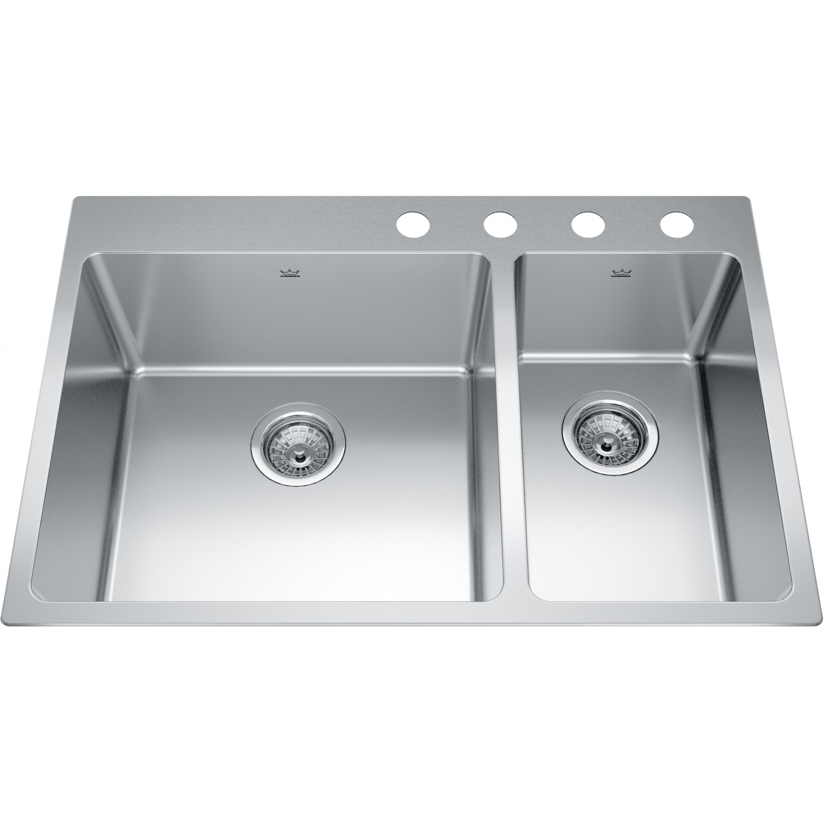 Kindred Évier Brookmore - BCL2131R-9-4 Acier inoxydable Éviers de cuisine