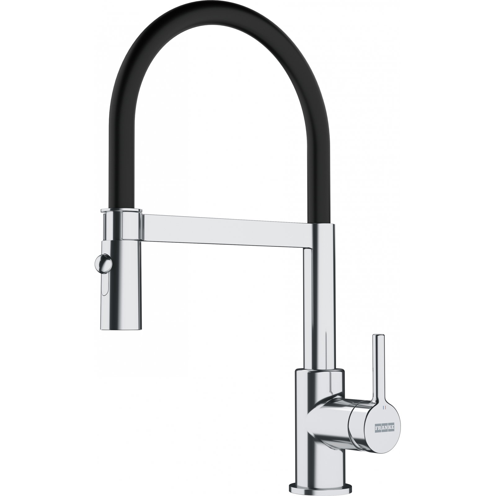 Kitchen Tap Lina Semi-Pro Chrome and Black - Brass