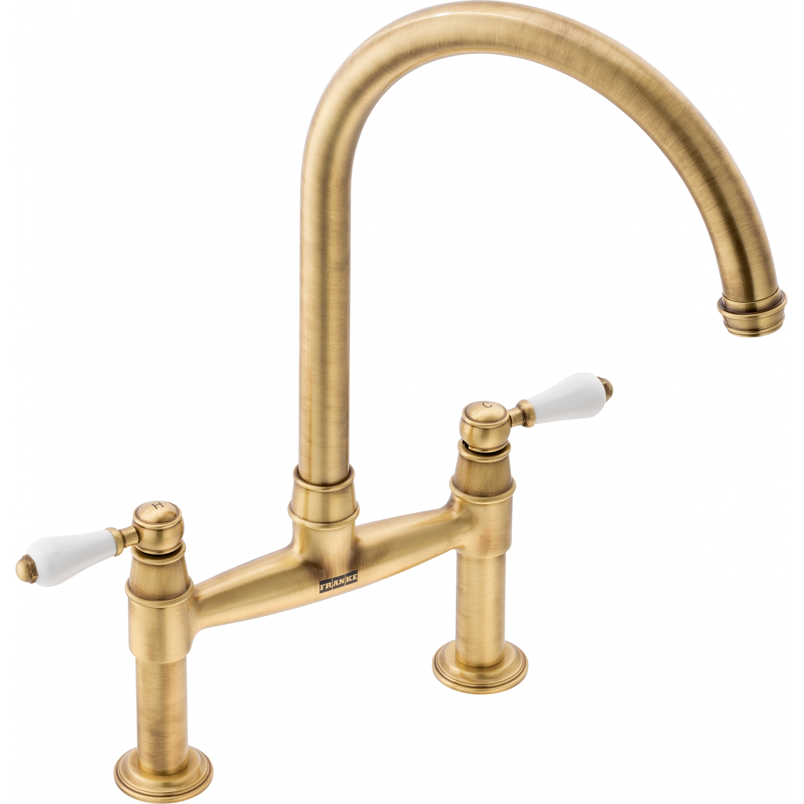 Kitchen Tap Gloriana Classic Bridge Lever BR - Brass