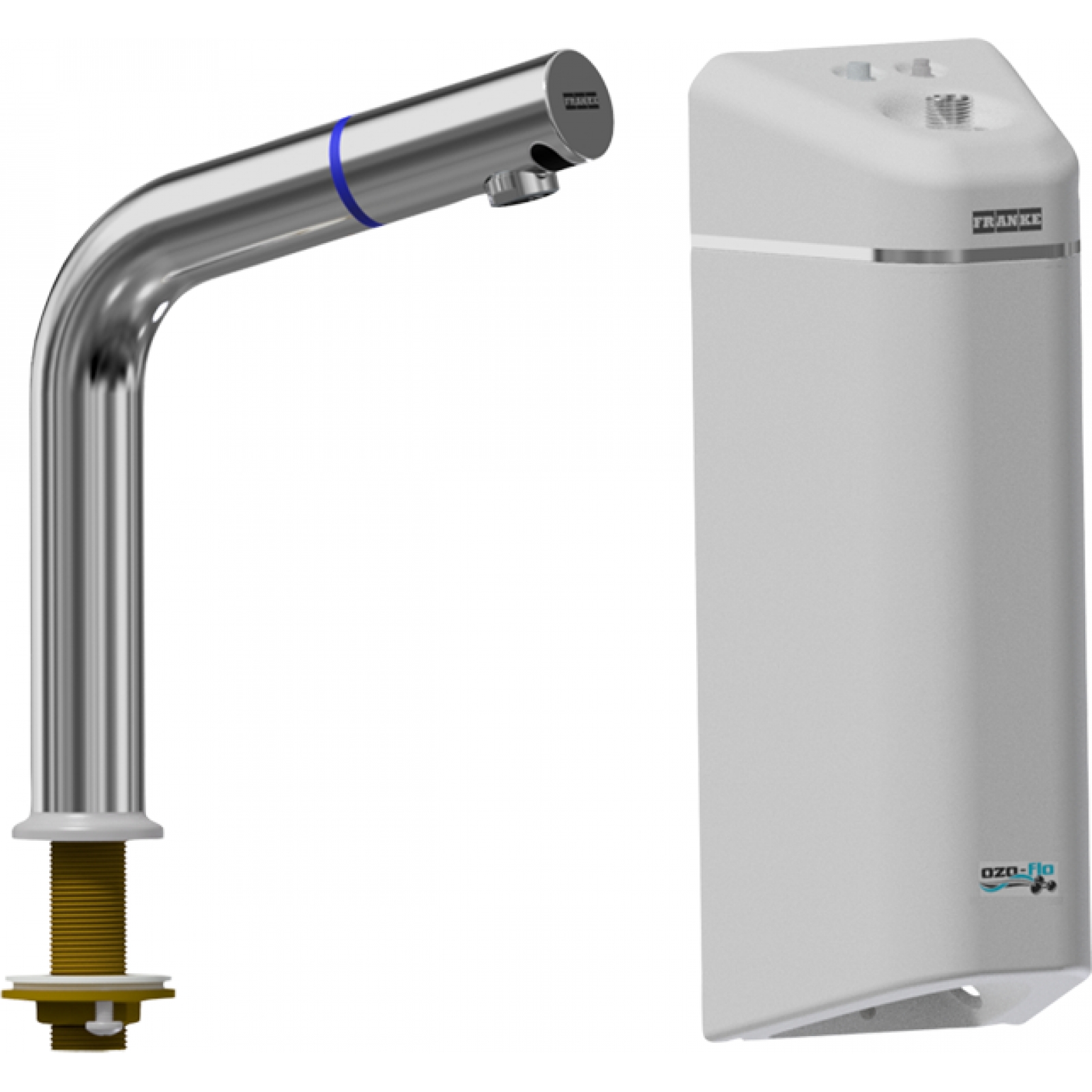 HWF43-Ozone faucet, deckmount high angle