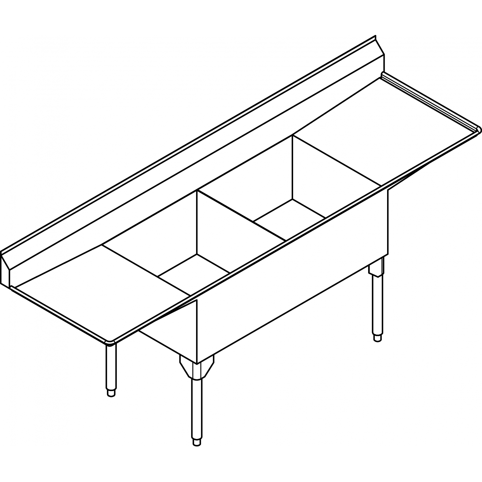 SDL2436LR-1 Service 14 ga, double dboard